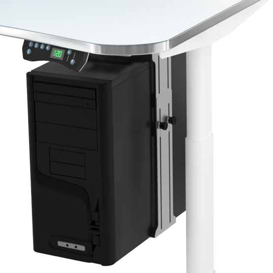 PowerLift® CPU Holder - Sit to Stand desk - VersaDesk