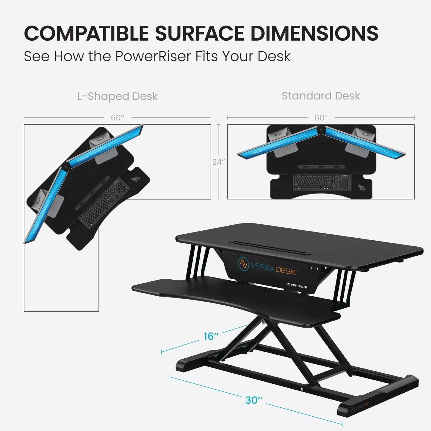 Power Riser Electric Standing Desk Converter – VersaDesk