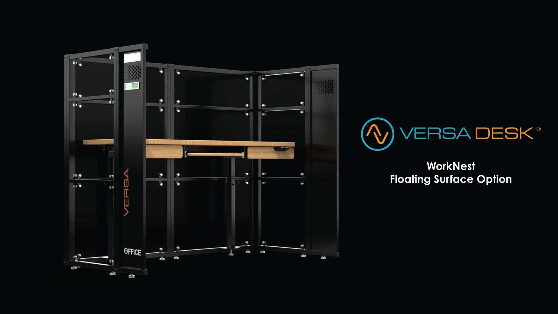WorkNest® Cube C - Modern Glass Cubicle – VersaDesk