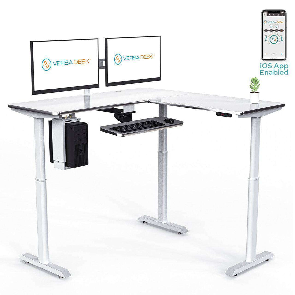 PowerLift®L-Shaped Standing Desk - VersaDesk